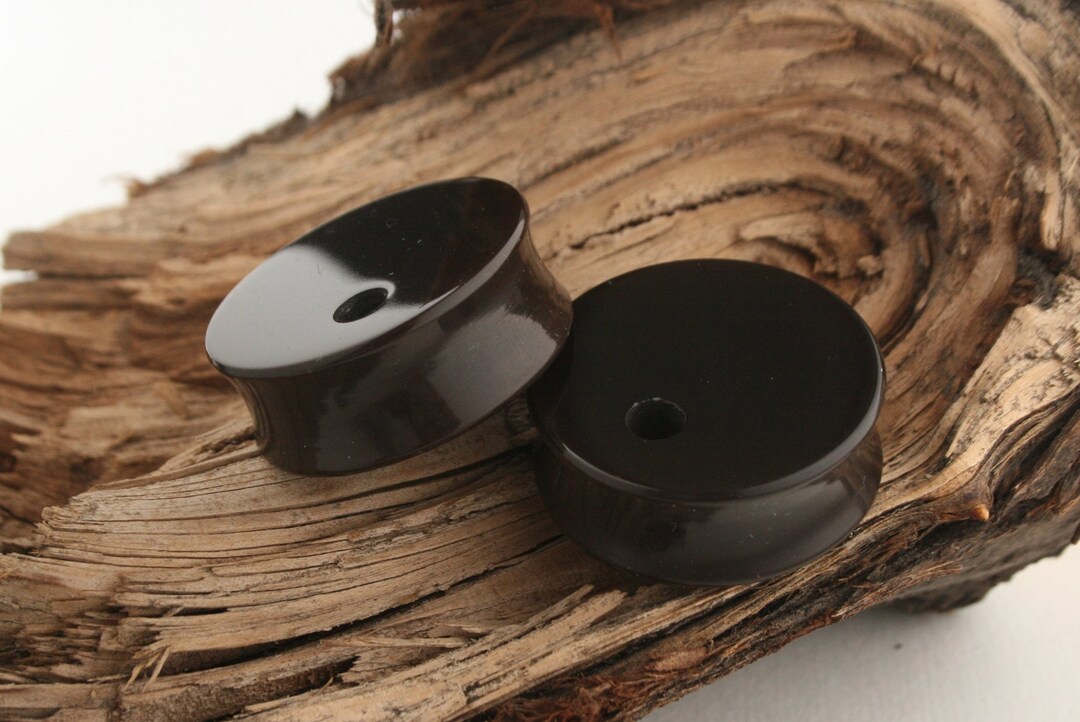 Black Ear Plugs With Holes, Black Ear Plugs, Black Plug Gauges 4g 0g ...