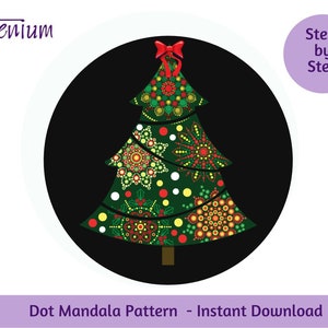 DOT MANDALA PATTERN 71 Christmas Tree Dot Art Guide - Etsy