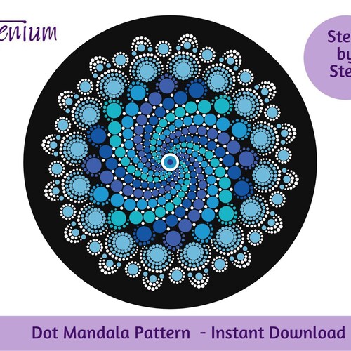DIGITAL PATTERN Mandala Dot Painting fall 2020-3 | Etsy