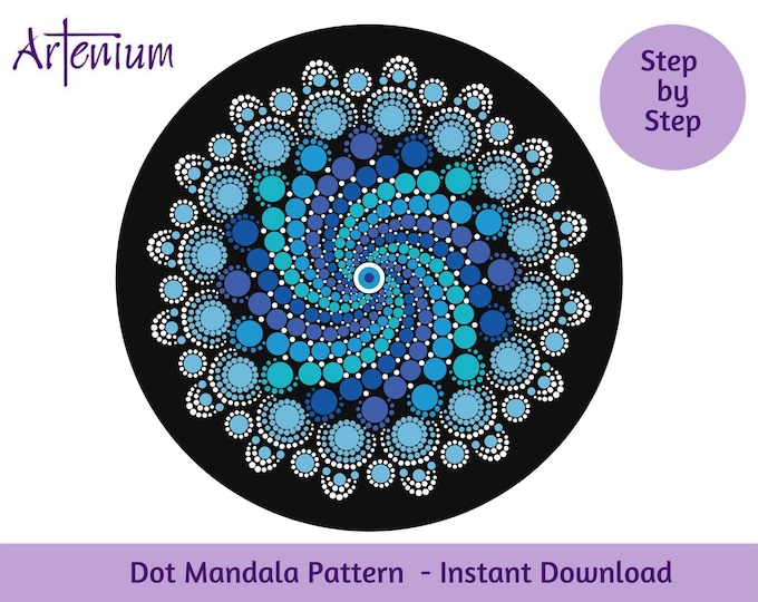 DOT MANDALA PATTERN 30 Digital Pattern Dot Art Guide - Etsy
