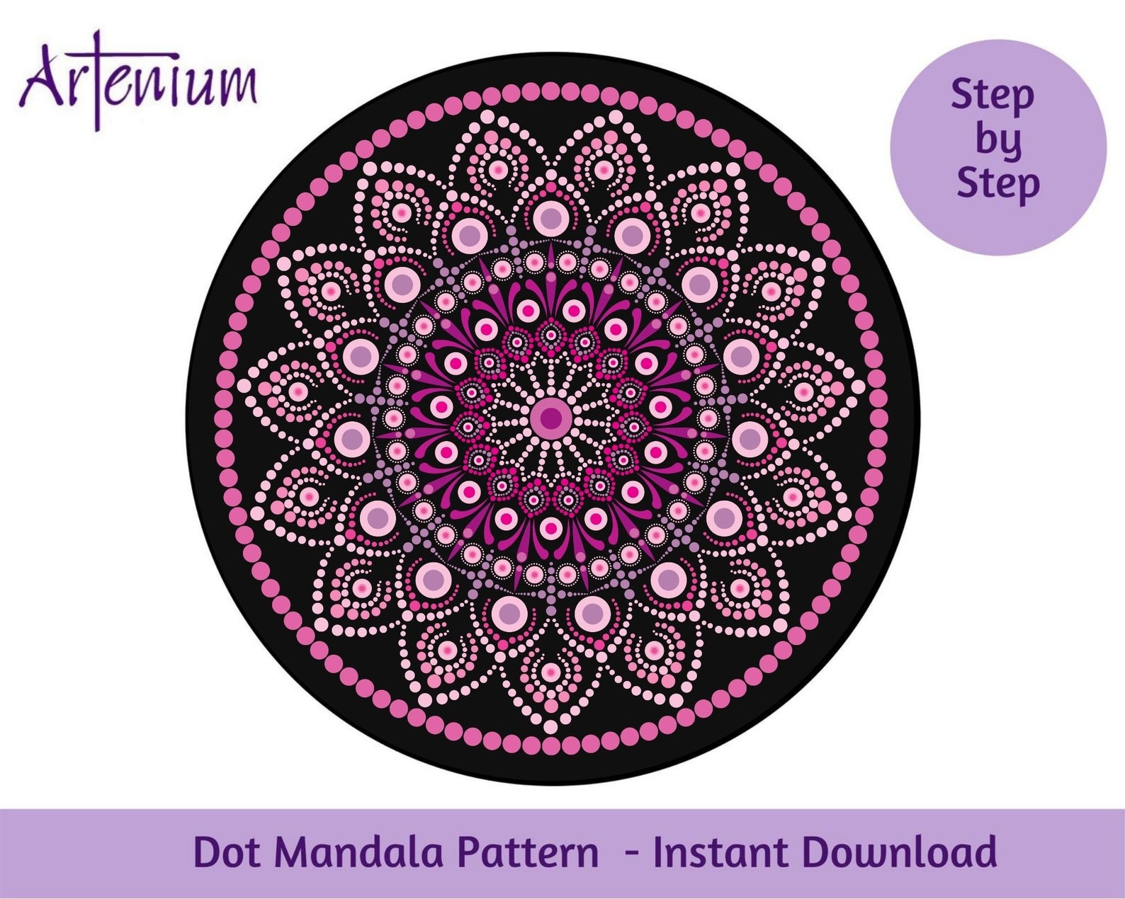DOT MANDALA PATTERN 80 Digital Pattern Dot Art Guide - Etsy