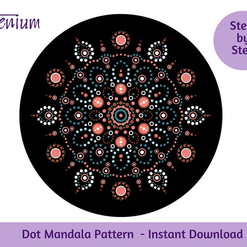 DOT MANDALA PATTERN 36 Digital Pattern Dot Art Guide - Etsy