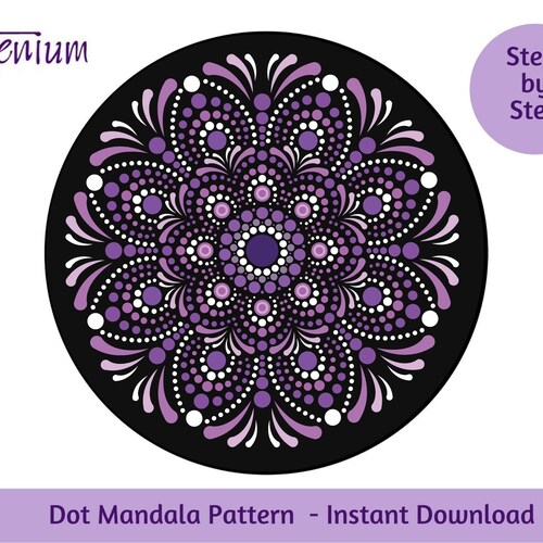 DIGITAL PATTERN Mandala Dot Painting fall 2020-3 - Etsy