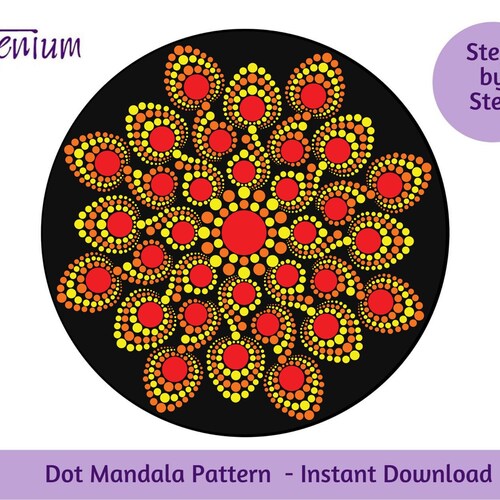 DOT MANDALA PATTERN 50 Digital Pattern Dot Art Guide - Etsy