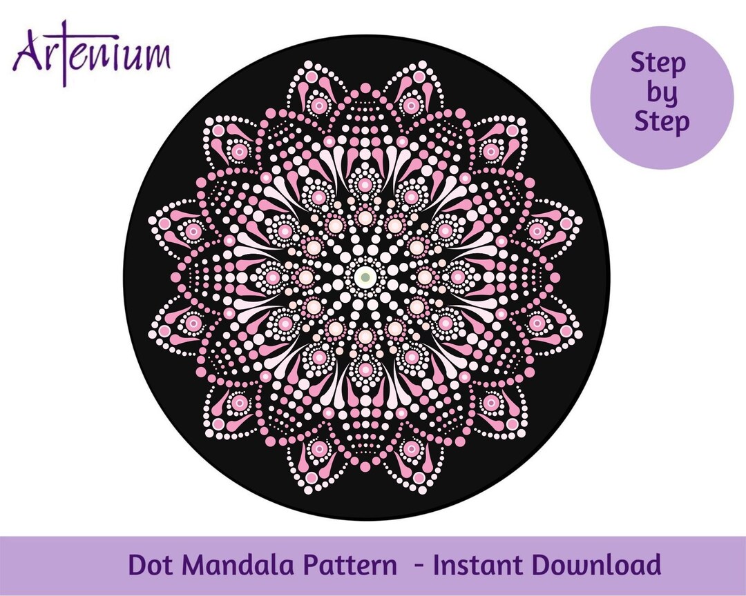 DOT MANDALA PATTERN 79 Digital Pattern Dot Art Guide Mandala Template ...