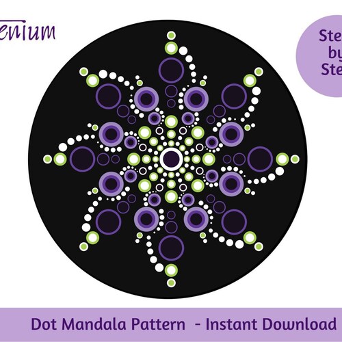 DOT MANDALA PATTERN 32 Digital Pattern Dot Art Guide - Etsy