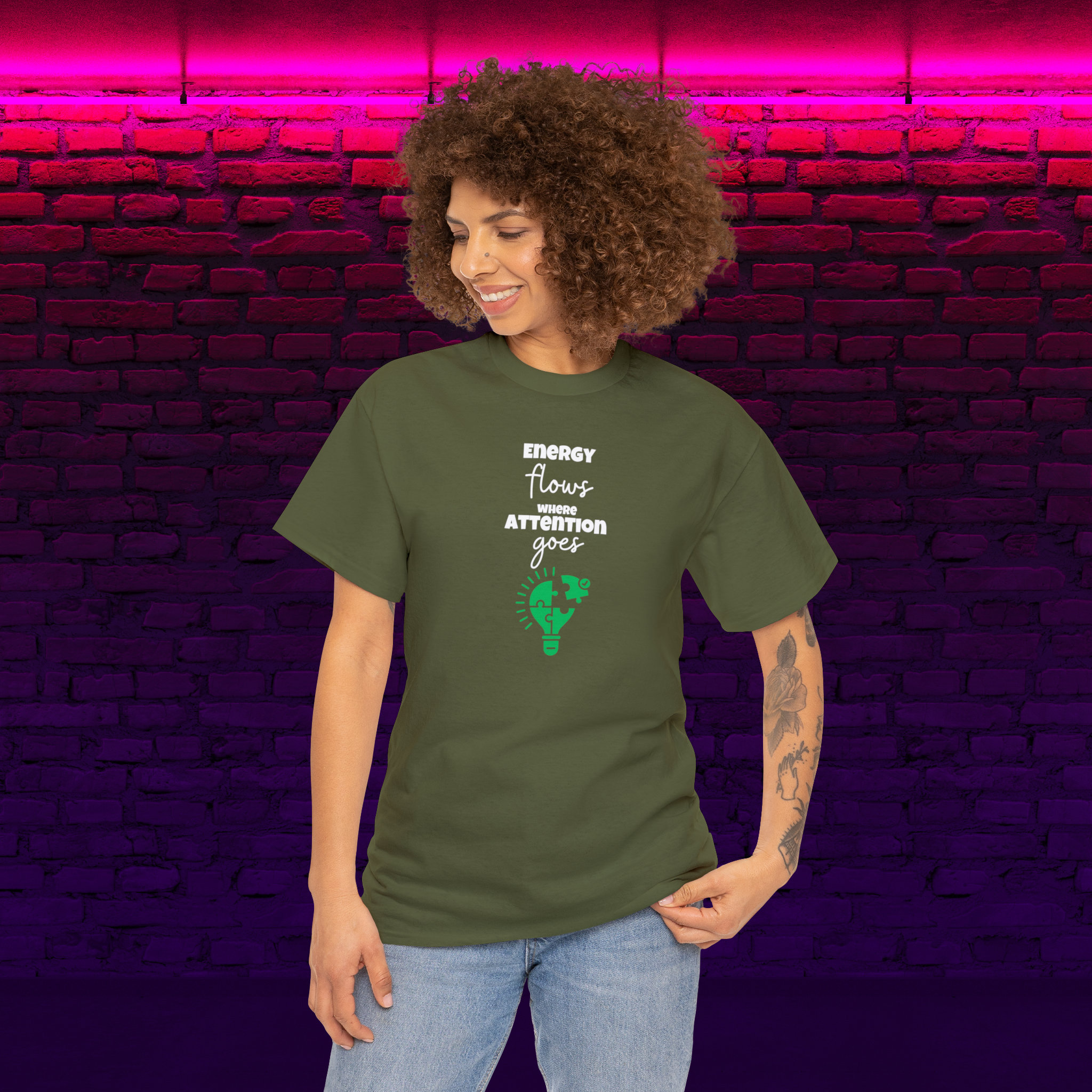 Energy Flows Where Attention Goes Unisex T-shirt Mental Health ...