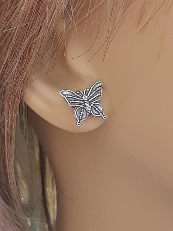 Butterfly Earrings Butterfly Stud Earrings Small Earrings | Etsy
