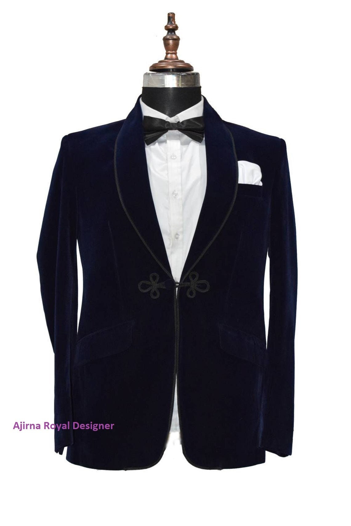 Men 1 Button, 3 Piece New Design Slim Fit, Tuxedo Suit Jacket Formal ...