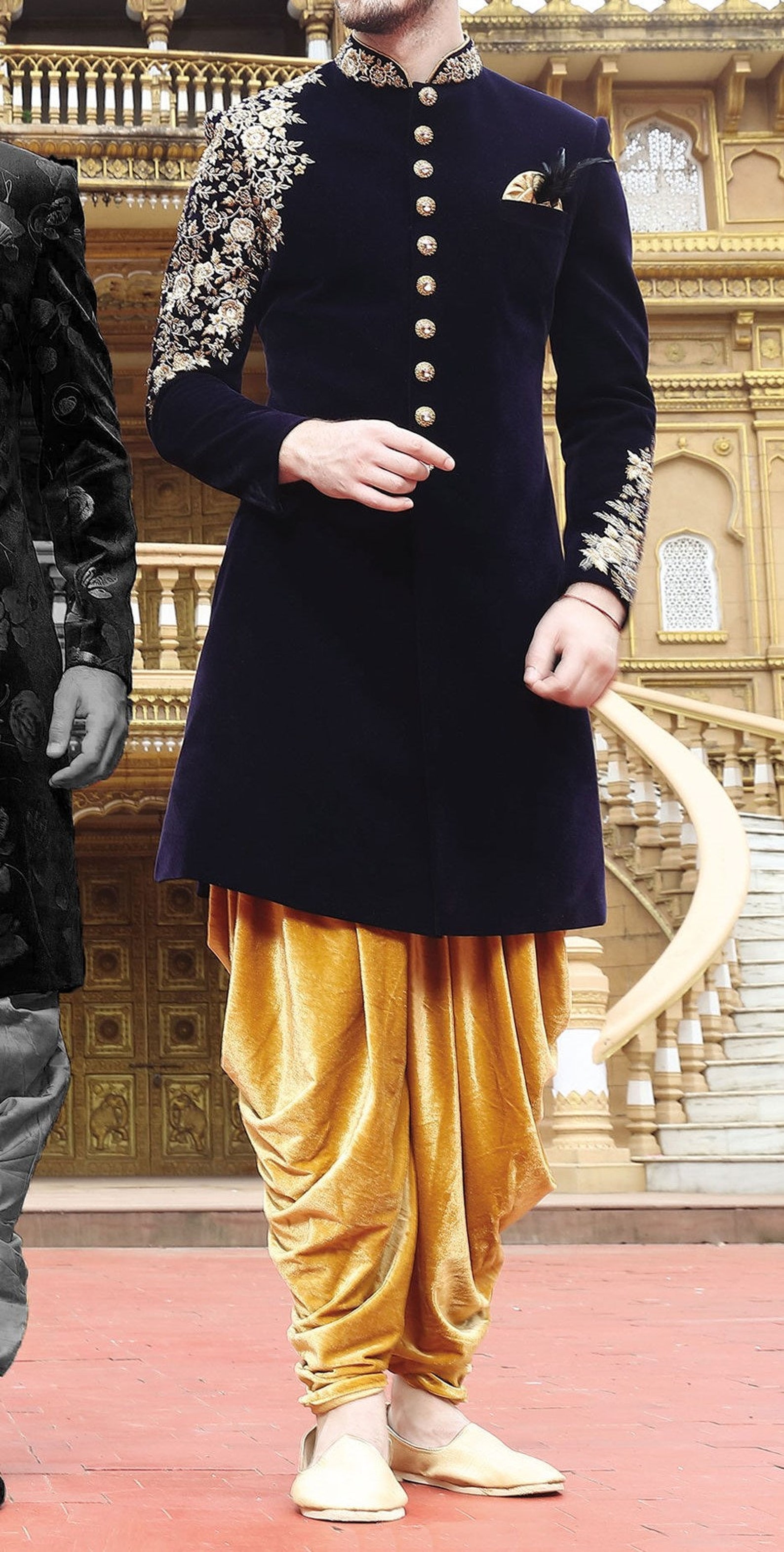Indian Solid Dress Sherwani for Men Wedding Partywear Achkan - Etsy