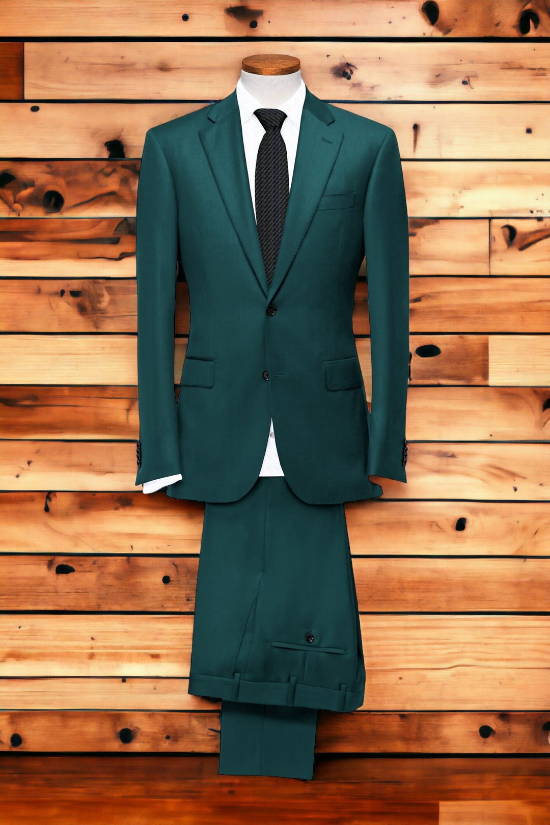Men Dark Green 2-piece Suit: Comfortable and Stylish Outfit for Any ...