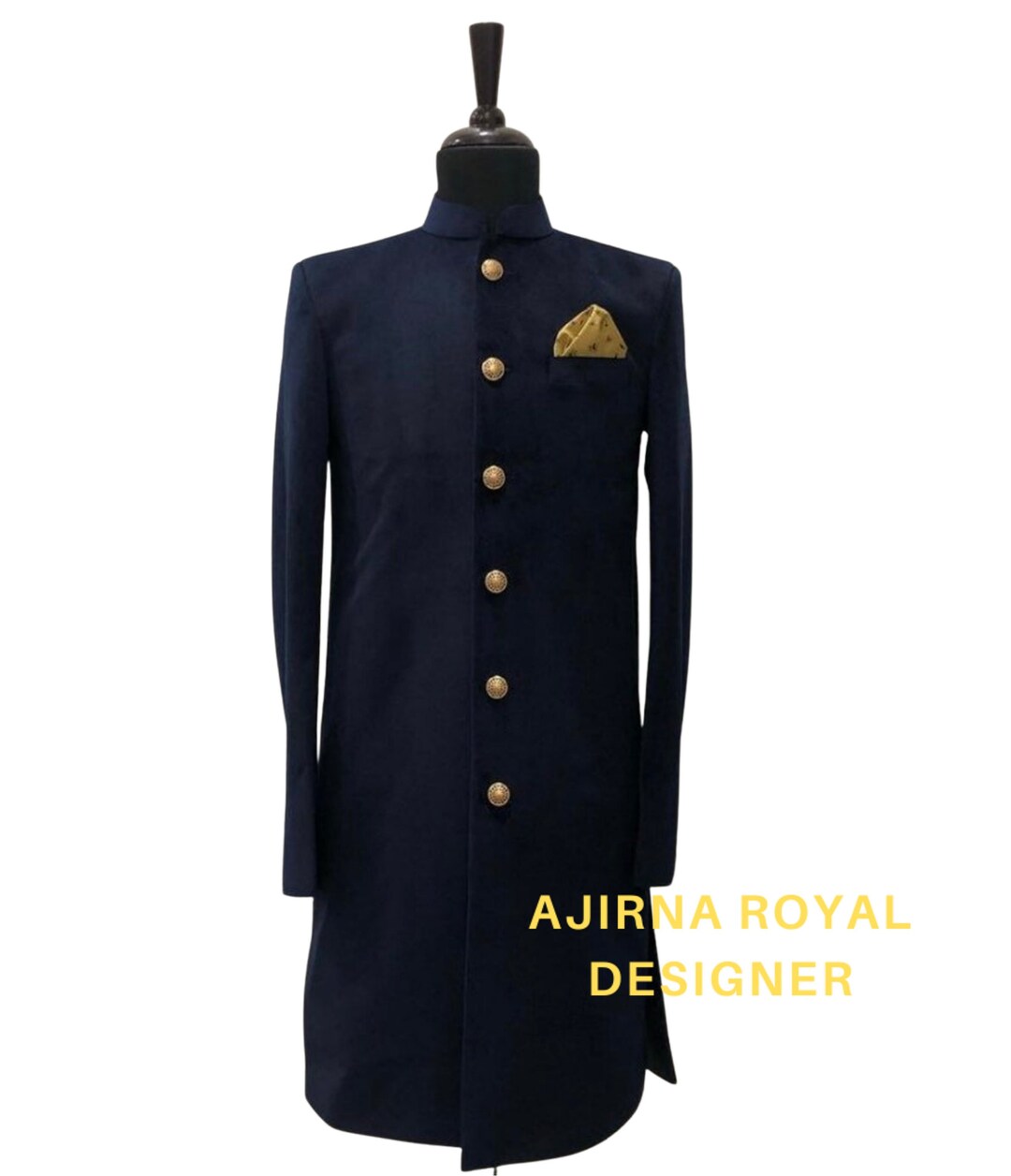 Handcrafted Velvet Indo Western Sherwani Set: Men's Wedding Outfit - Etsy