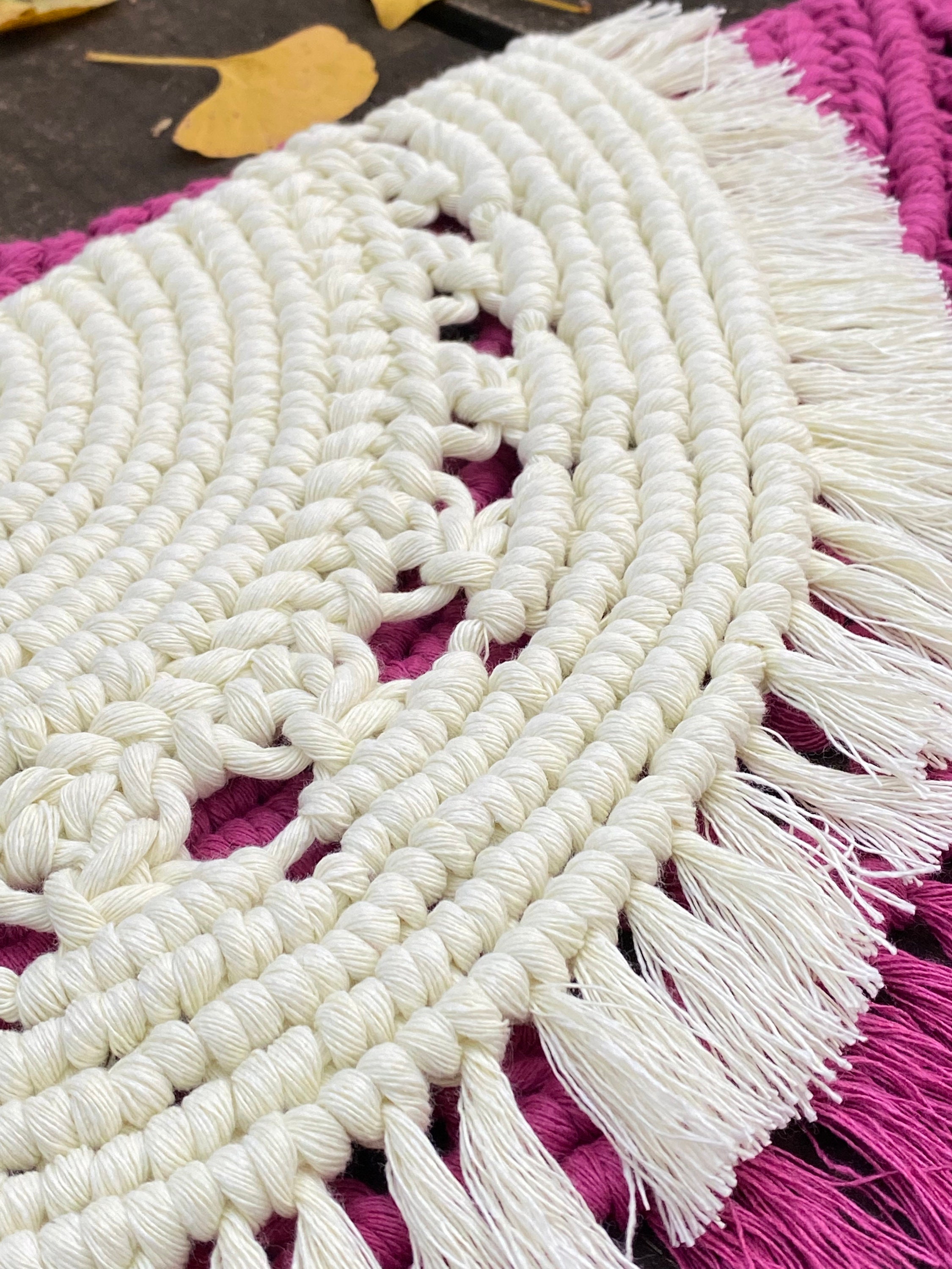 Bohemian Macrame Mat, Decorative Plant Mat, Table Mat, Home Decor, Gift ...