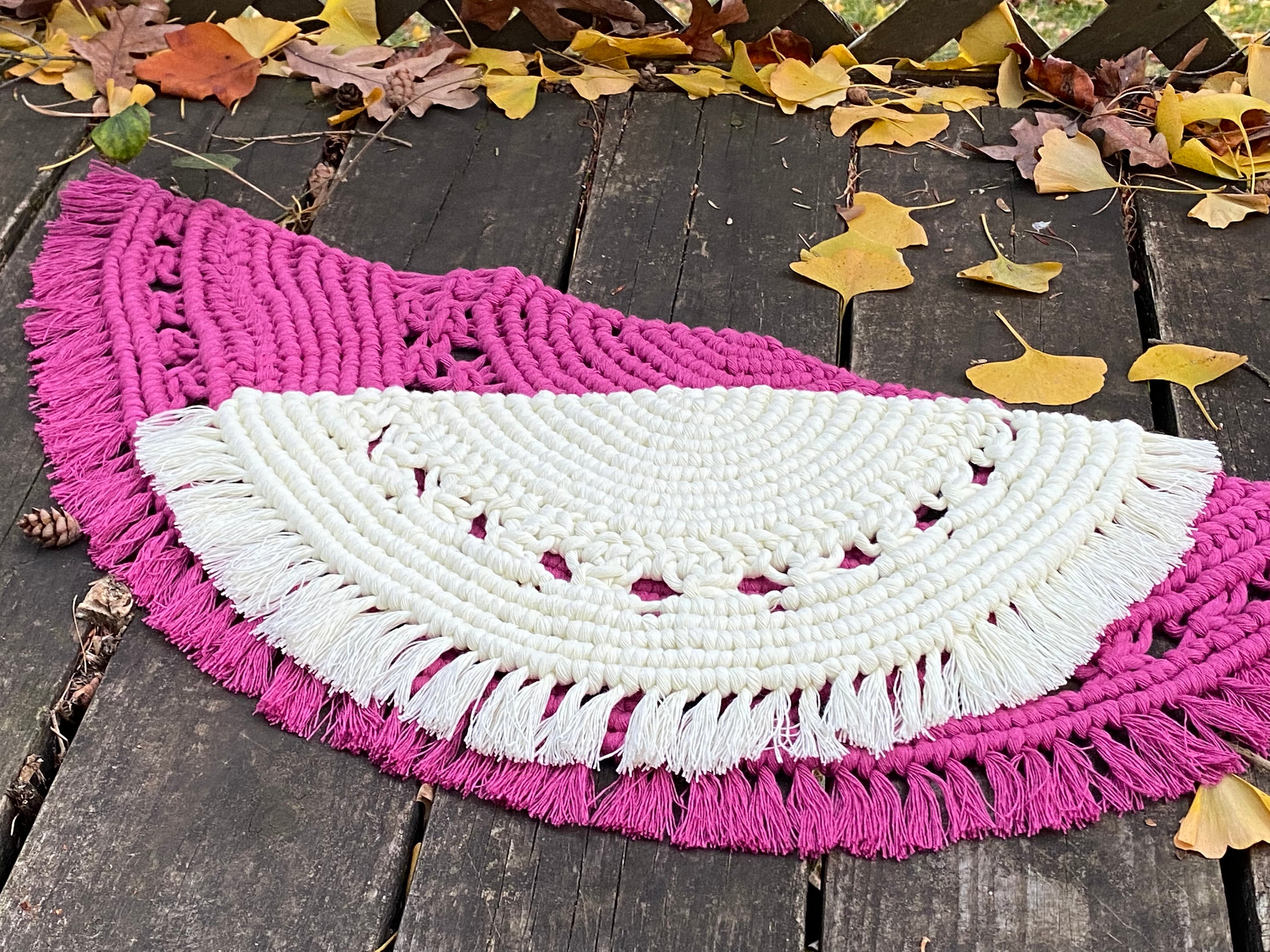 Bohemian Macrame Mat, Decorative Plant Mat, Table Mat, Home Decor, Gift ...