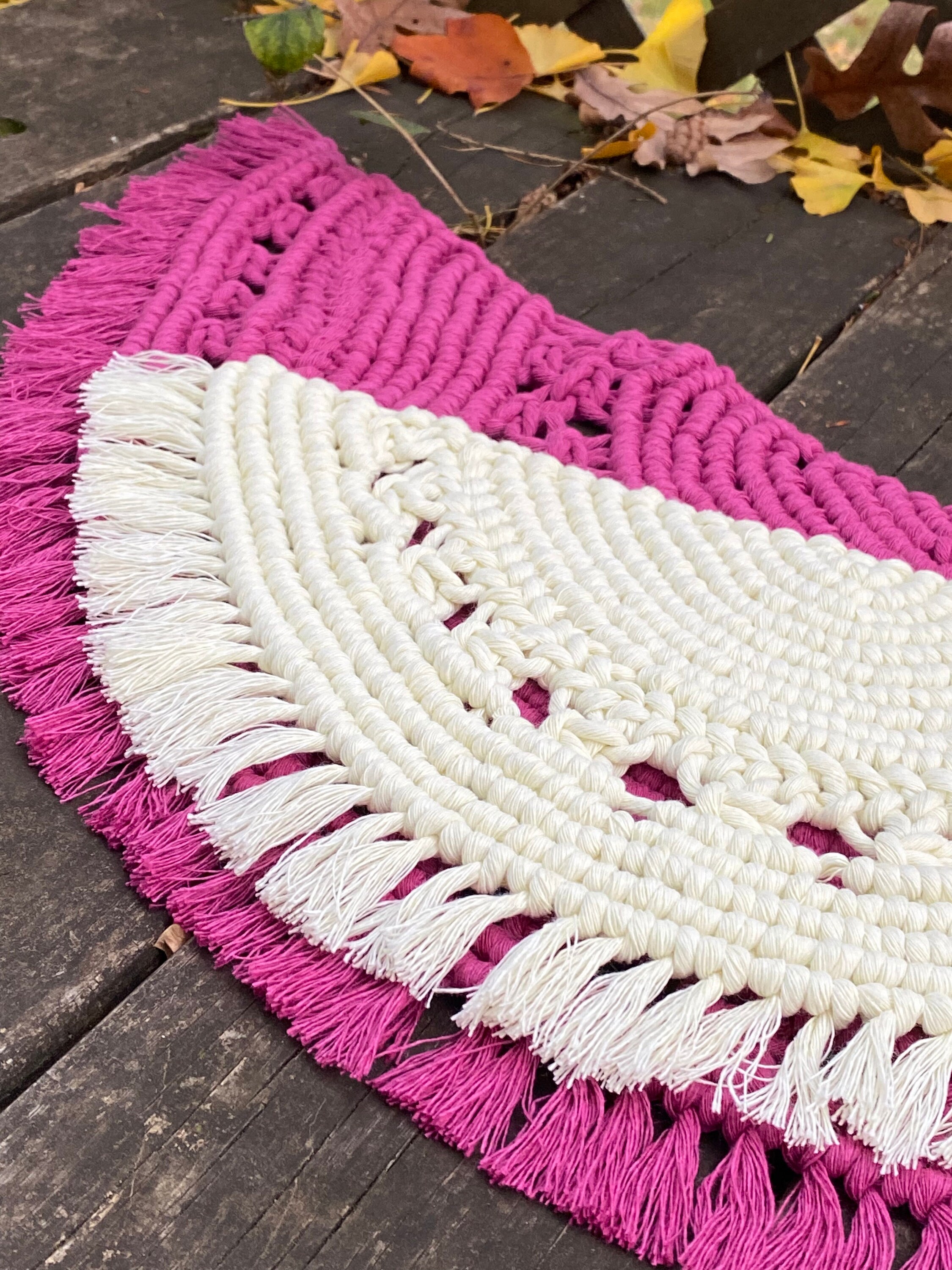 Bohemian Macrame Mat, Decorative Plant Mat, Table Mat, Home Decor, Gift ...