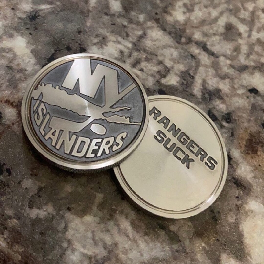 NY Islanders Laser Engraved Golf Ball Marker. Custom,anything You Want ...