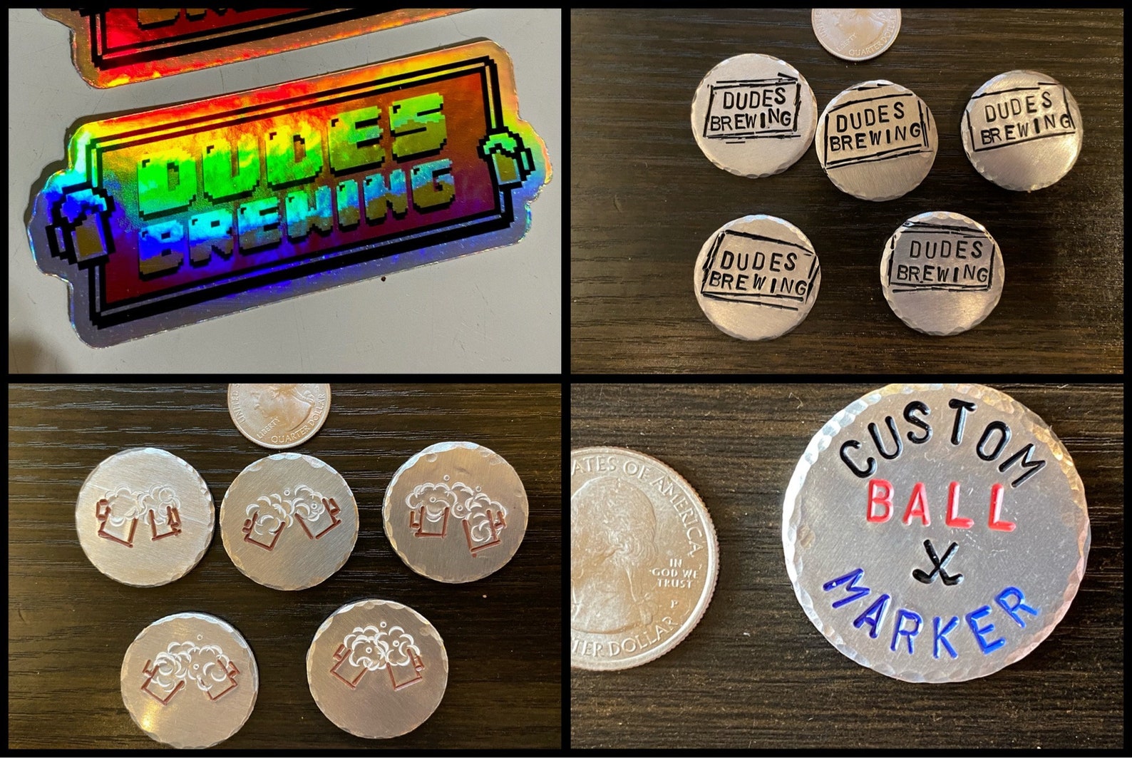 Tap it In Custom Golf Ball Marker Any Message You Want / | Etsy