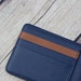 Handmade Goat Leather Bifold Wallet, Alran Sully Leather Wallet. Navy ...