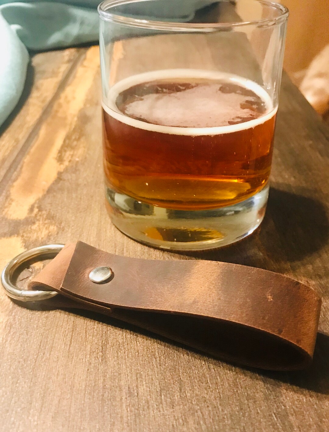 El llavero de cuero Vaquero - Etsy España