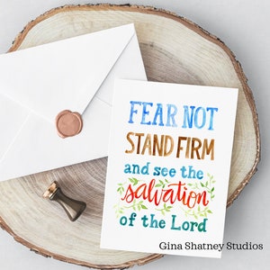 Hand Lettered Fear Not Stand Firm Artwork, Encouragement Card, Wall Art ...