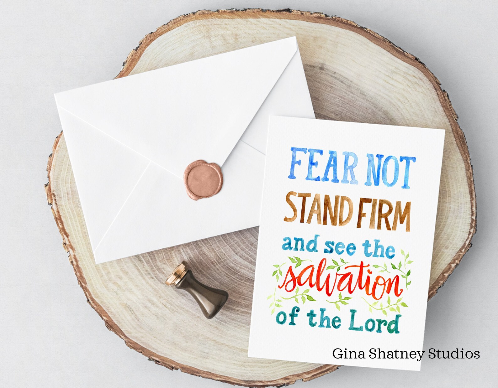 Hand Lettered Fear Not Stand Firm Artwork, Encouragement Card, Wall Art ...