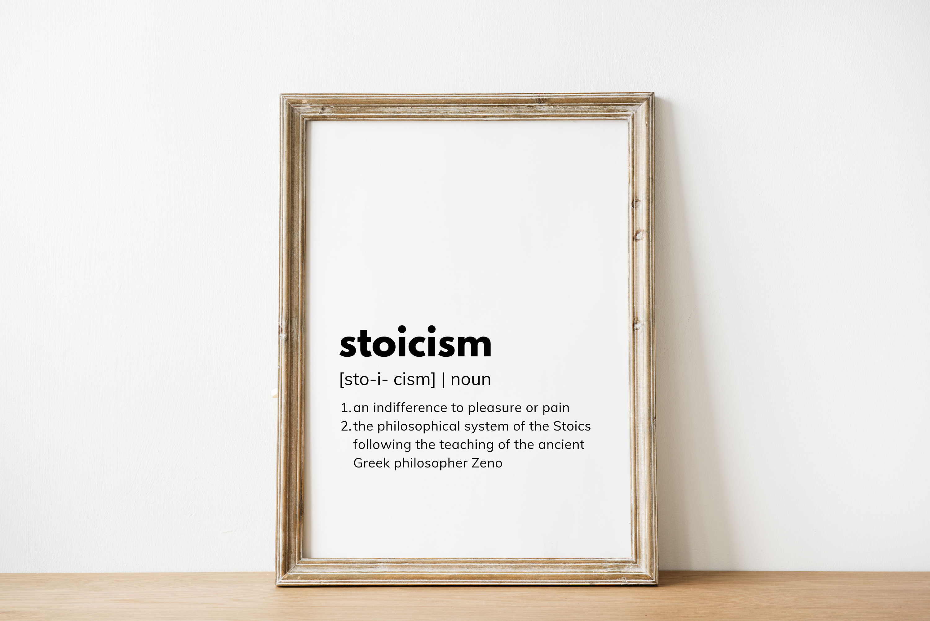Stoicism Definition, Stoicism Wall Art, Philosophy Print, Stoic ...