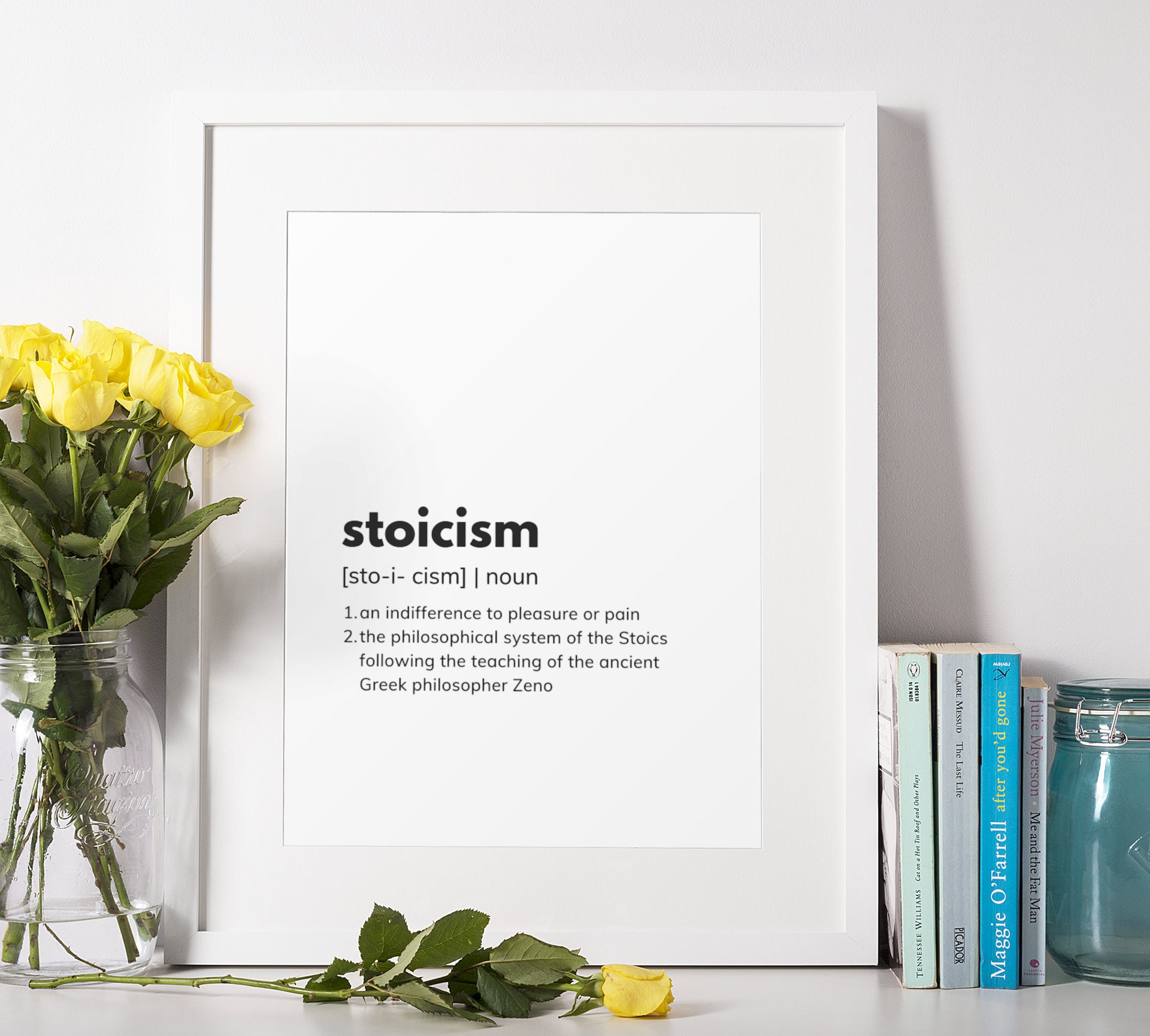 Stoicism Definition Stoicism Wall Art Philosophy Print - Etsy