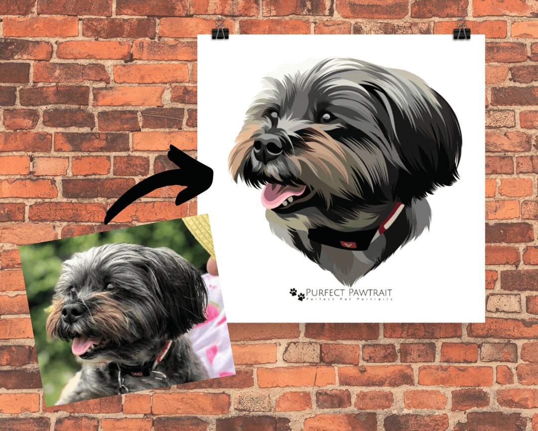 Custom Dog Portrait Digital, Custom Dog Print, Custom Cat Print ...