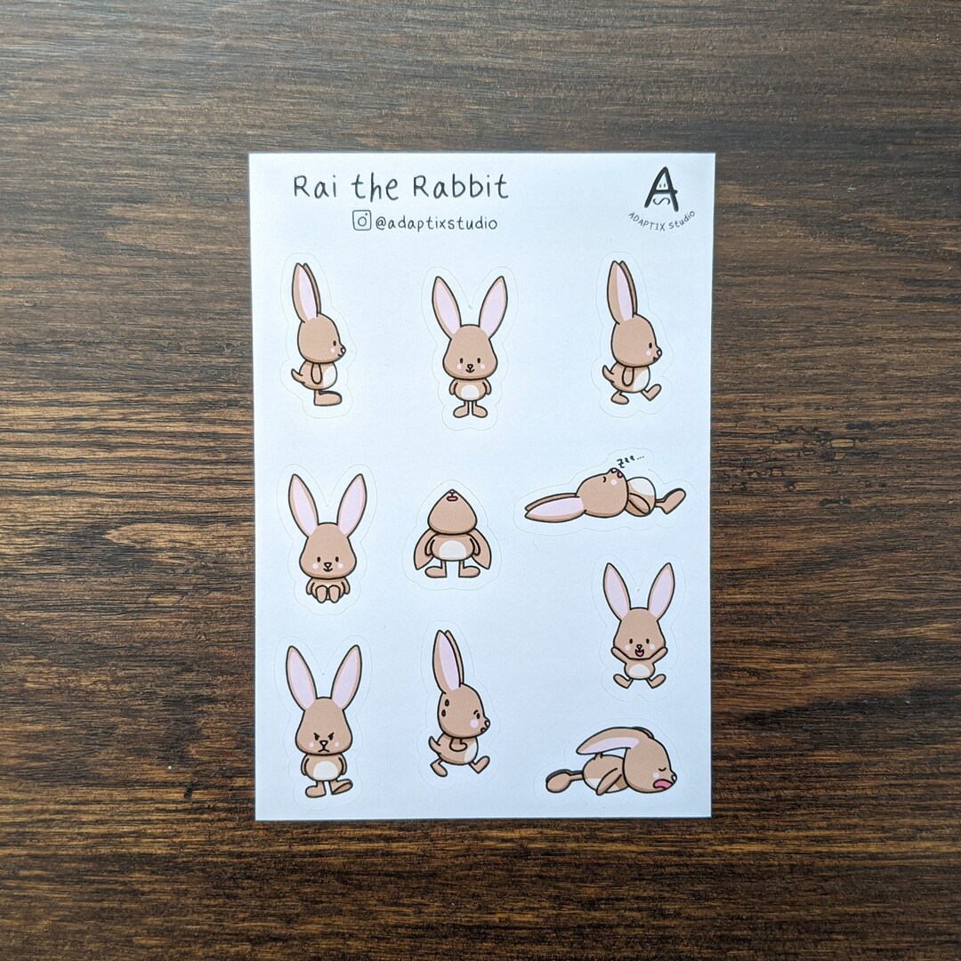 Rai the Rabbit Stickers - Etsy