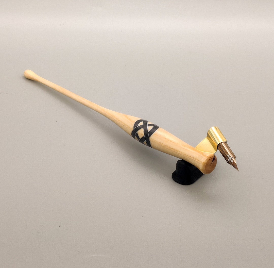 Oblique Calligraphy Dip Pen Holder Made From Maple Wood With Celtic ...