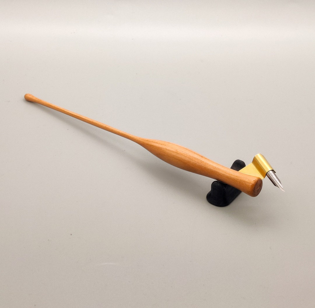 Oblique Calligraphy Dip Pen Holder - Made From Cherry Wood - Etsy