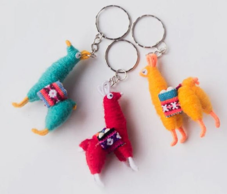 Key Chain Llama Alpaca Wool Miniature, Llama Alpaca Keychains Wholesale ...