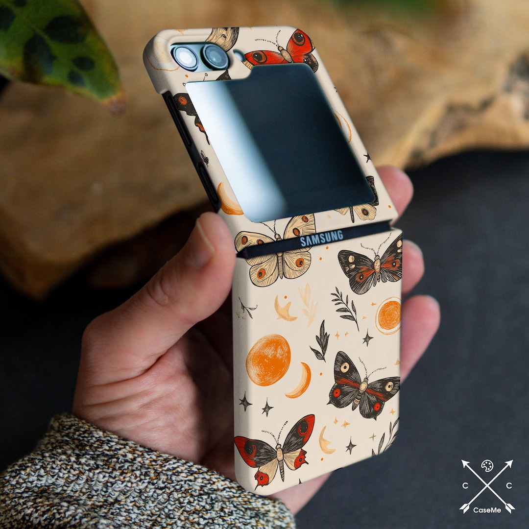 Butterfly Moth Moon Case for Samsung Z Flip 6 Z Flip 7 5g 5 4 Z Fold 6 ...