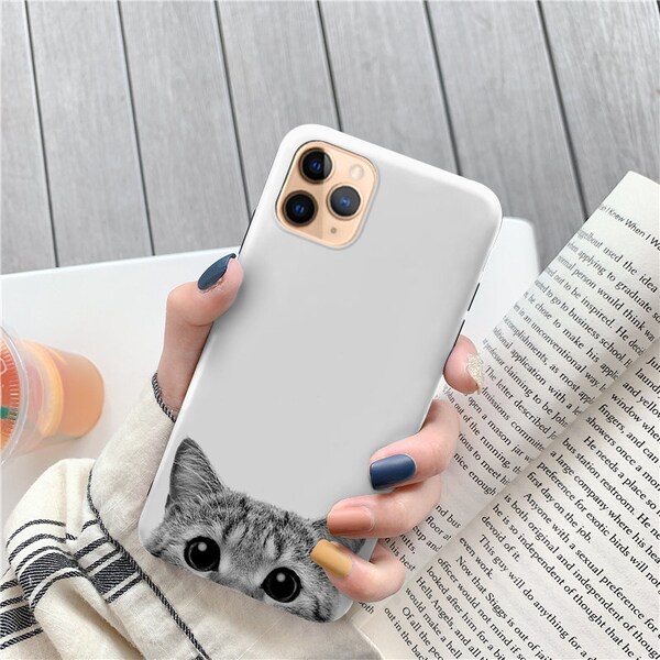 Cute Cat Phone Case - Etsy