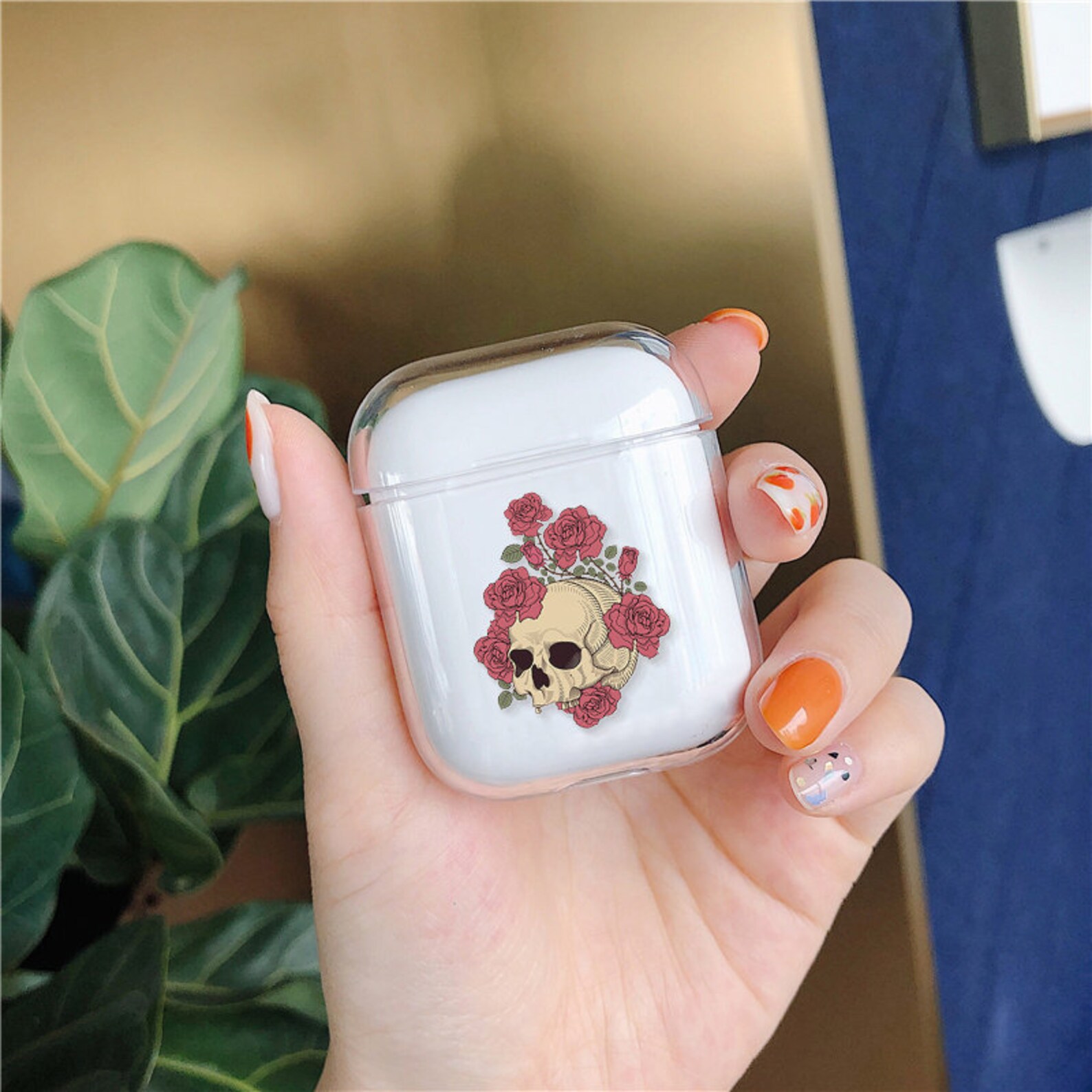 Skull Roses Airpod Case Airpods Pro Case Airpod Case Keychain - Etsy