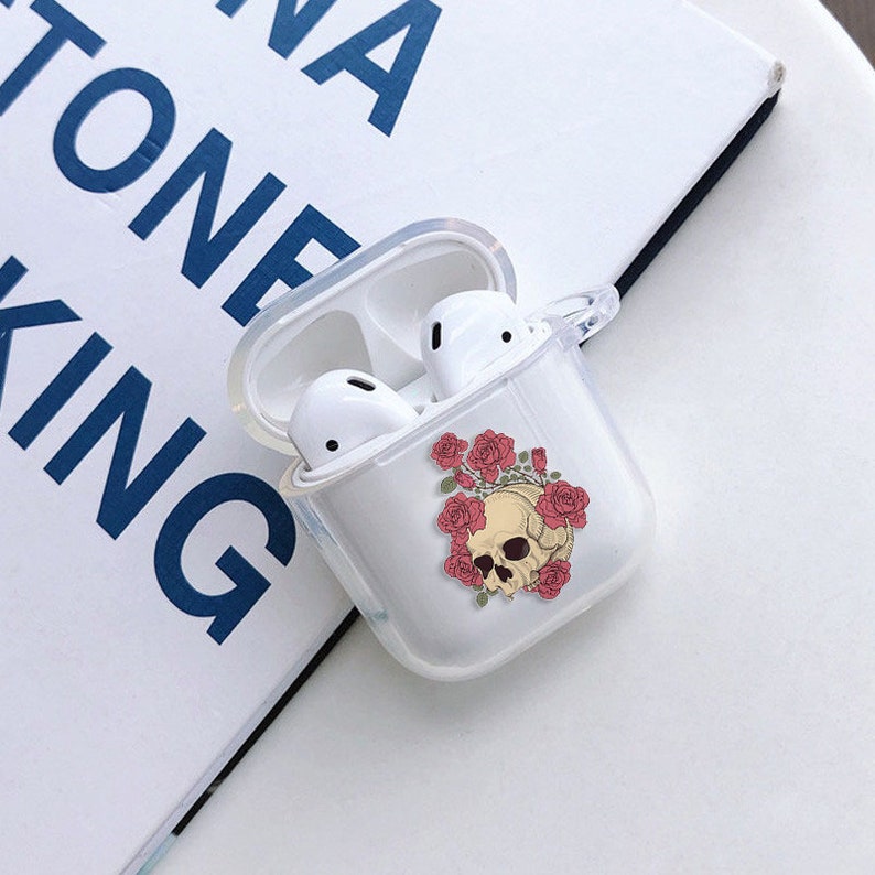 Skull Roses Airpod Case Airpods Pro Case Airpod Case Keychain - Etsy