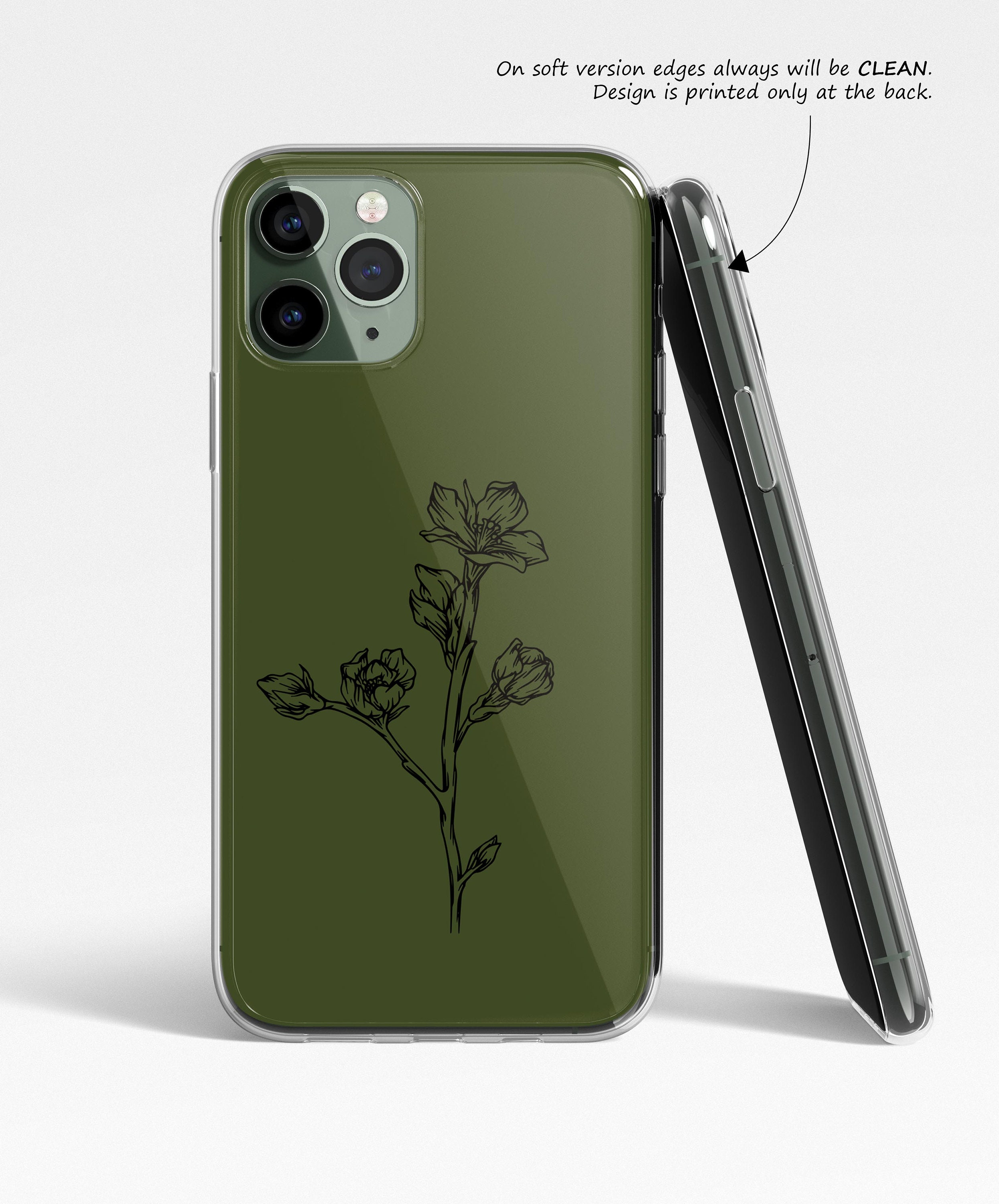 Green Floral Iphone 11 12 Pro Max Iphone Xs X Max Case Iphone | Etsy