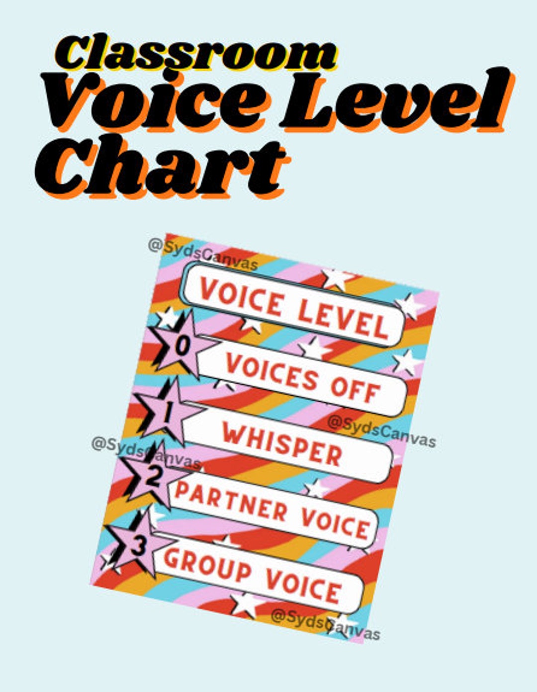Voice Levels Display | Digital Download | Classroom Poster - Etsy