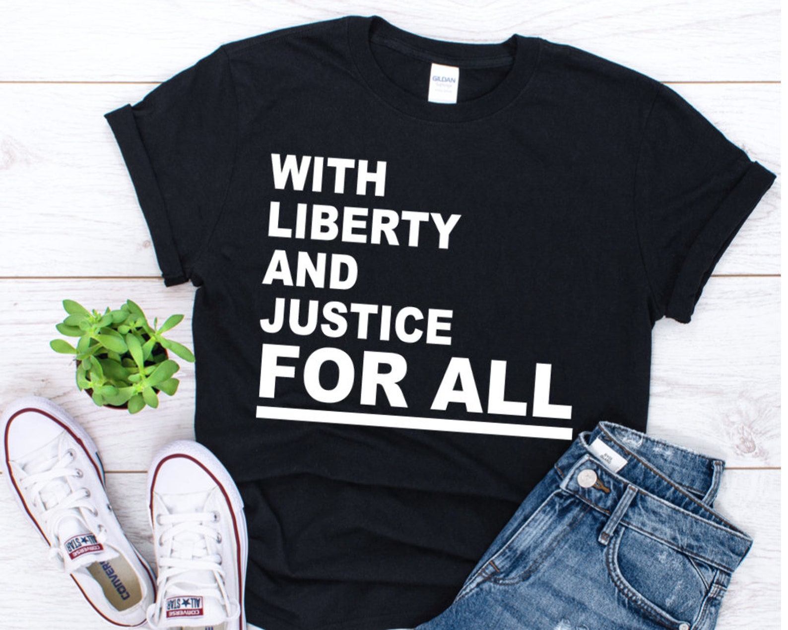 With Liberty And Justice For All Shirt Etsy