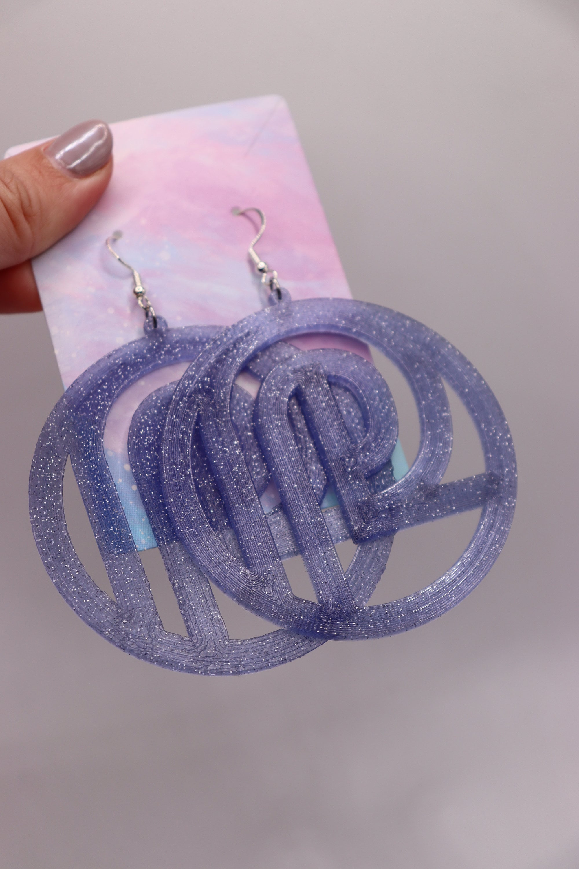 New Pretty Lights Logo Swirl Bridge 3D Printed Earrings (lightweight ...