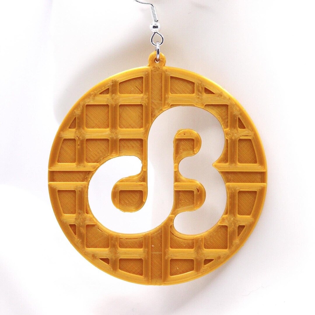 Daily Bread Waffle House 3D Printed Earrings lightweight EDM DJ ...