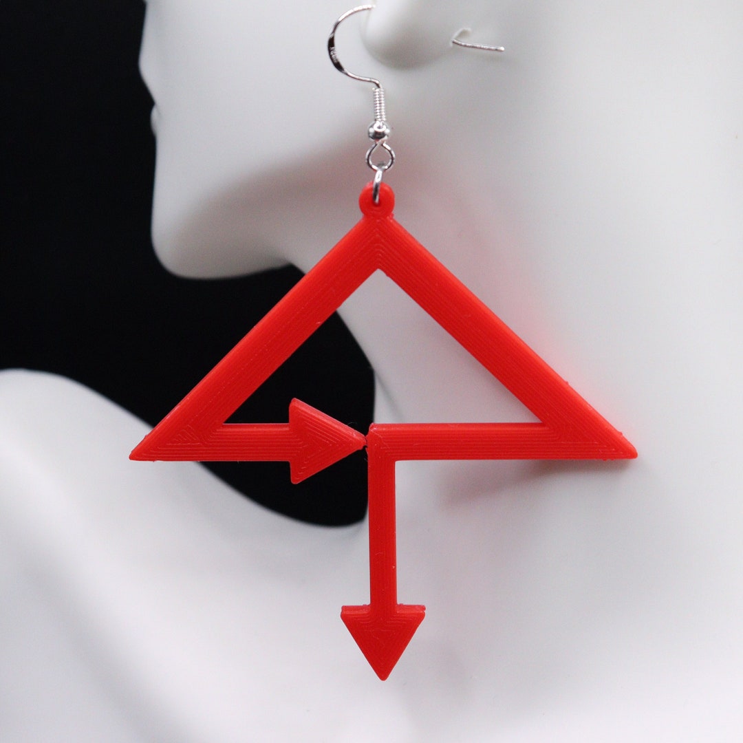 Of the Trees 3D Printed Earrings (OTT Triangle Logo Lightweight EDM DJ ...