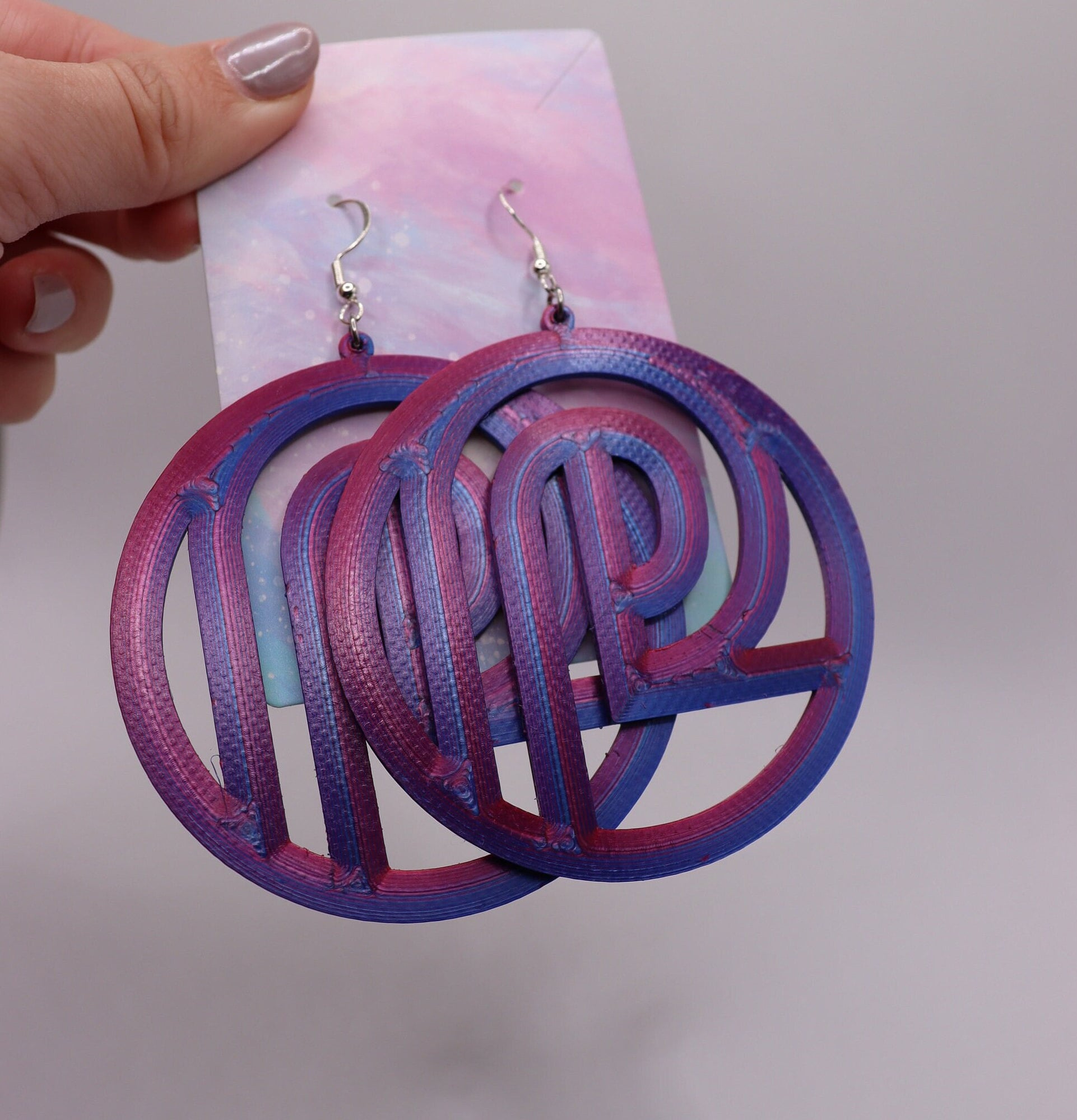New Pretty Lights Logo Swirl Bridge 3D Printed Earrings (lightweight ...