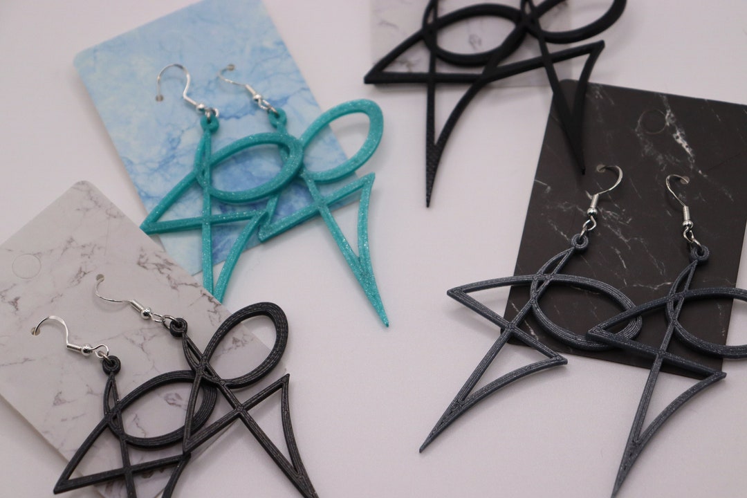 Pretty Lights Swirl Bridge 3D Printed Earrings (lightweight EDM DJ ...