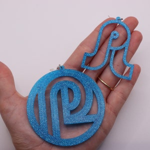 New Pretty Lights Logo Swirl Bridge 3D Printed Earrings (lightweight ...