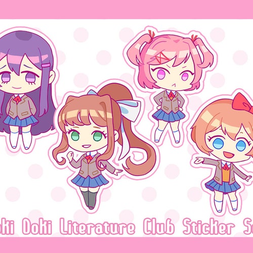 DDLC Doki Doki Literature Club Yuri Vinyl Sticker | Etsy