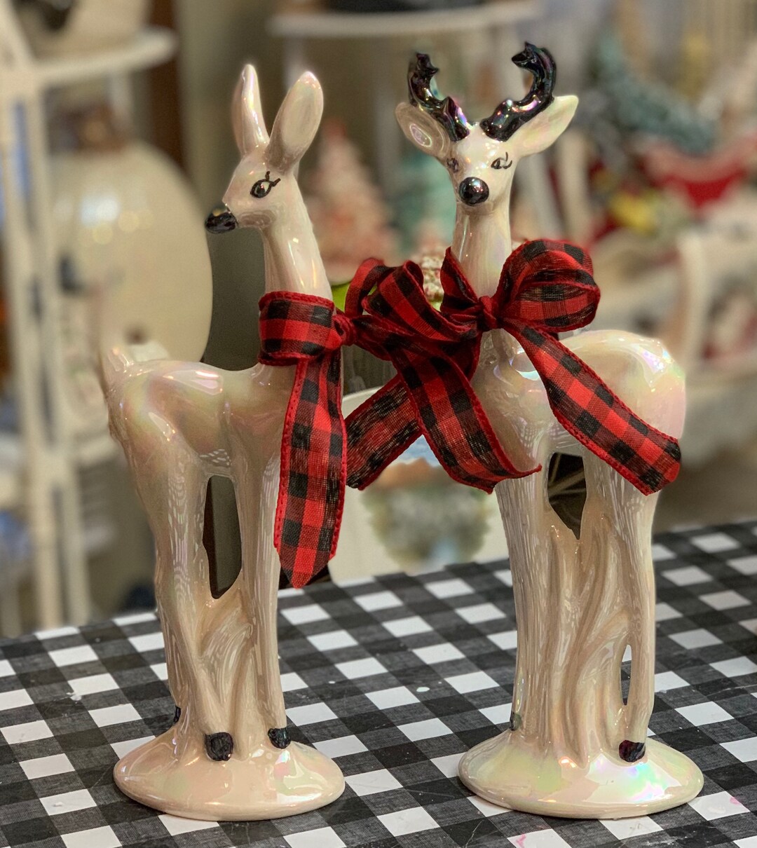 Ceramic Buck and Doe Set - Etsy