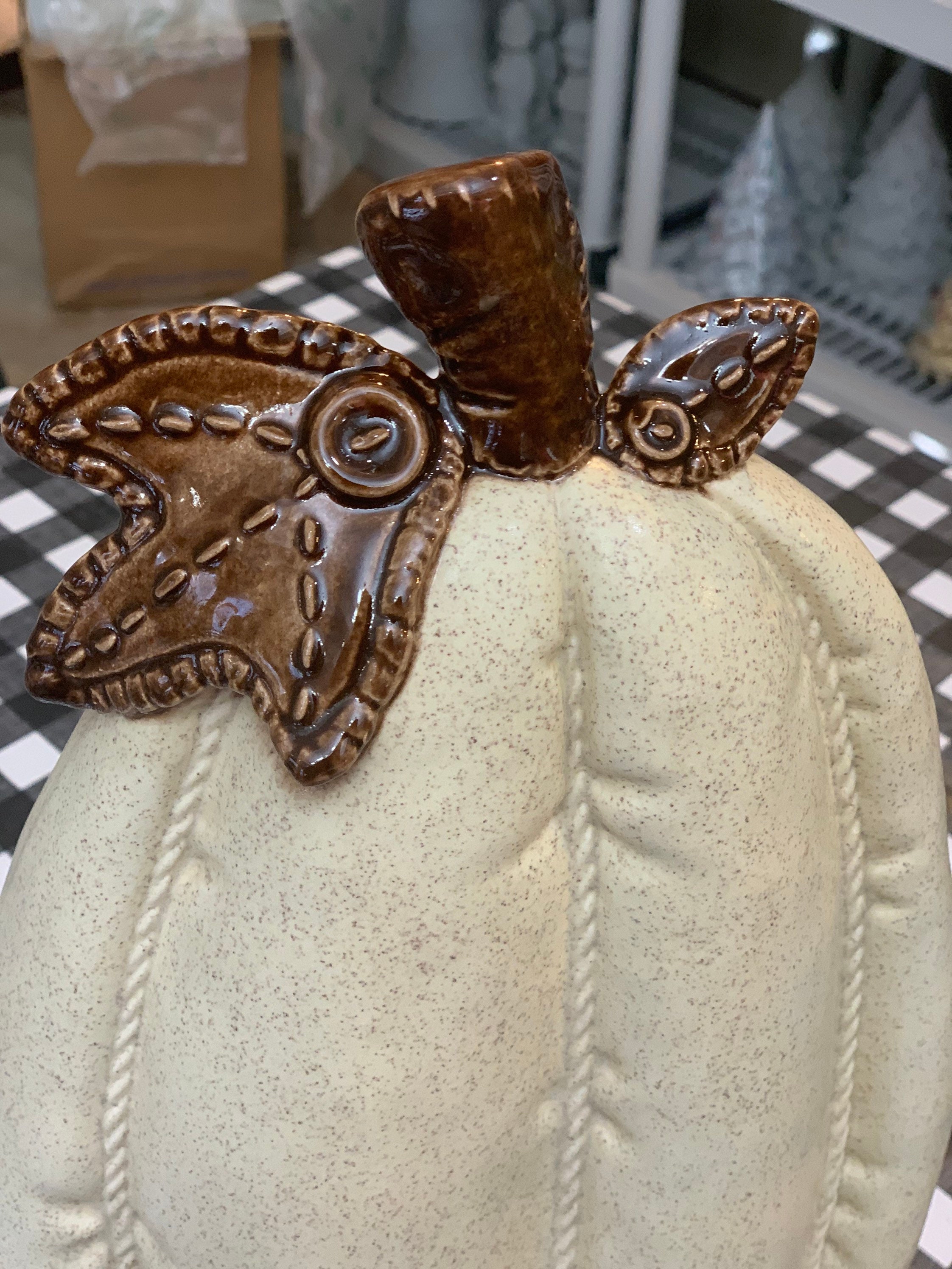 Hand Painted Ceramic Pumpkin - Etsy