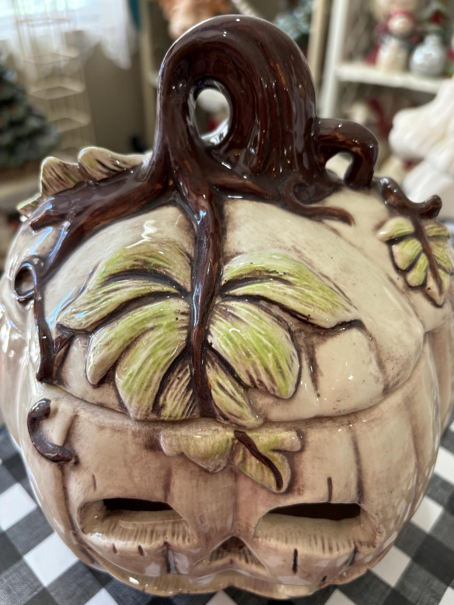 Handcrafted Ceramic Pumpkin With Face - Etsy