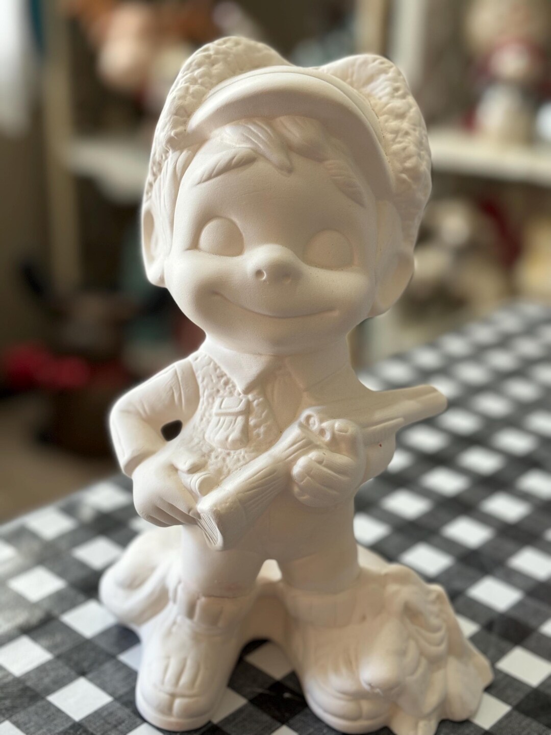 Handcrafted Ready to Paint Smiley Hunter Bisque - Etsy